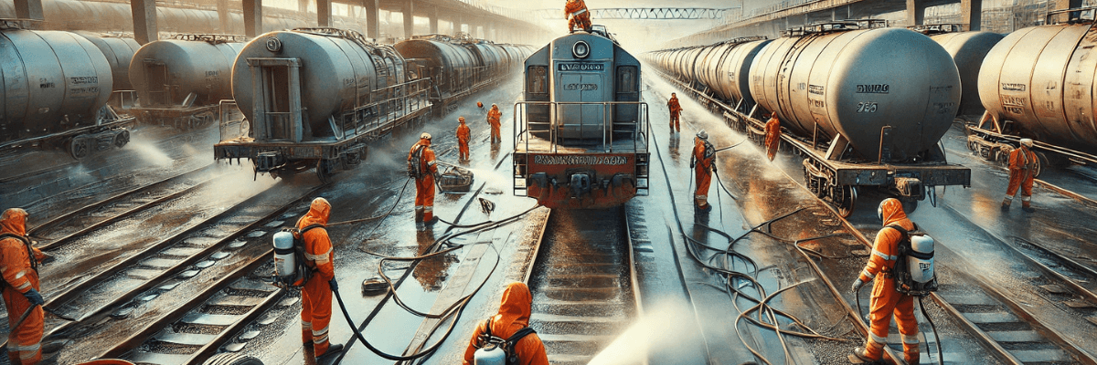Rail Car and Wagon Maintenance with High-Pressure Pumps