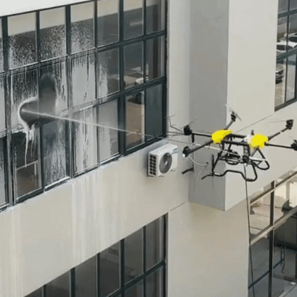 High Pressure Drone Cleaning System for Skyscrapers